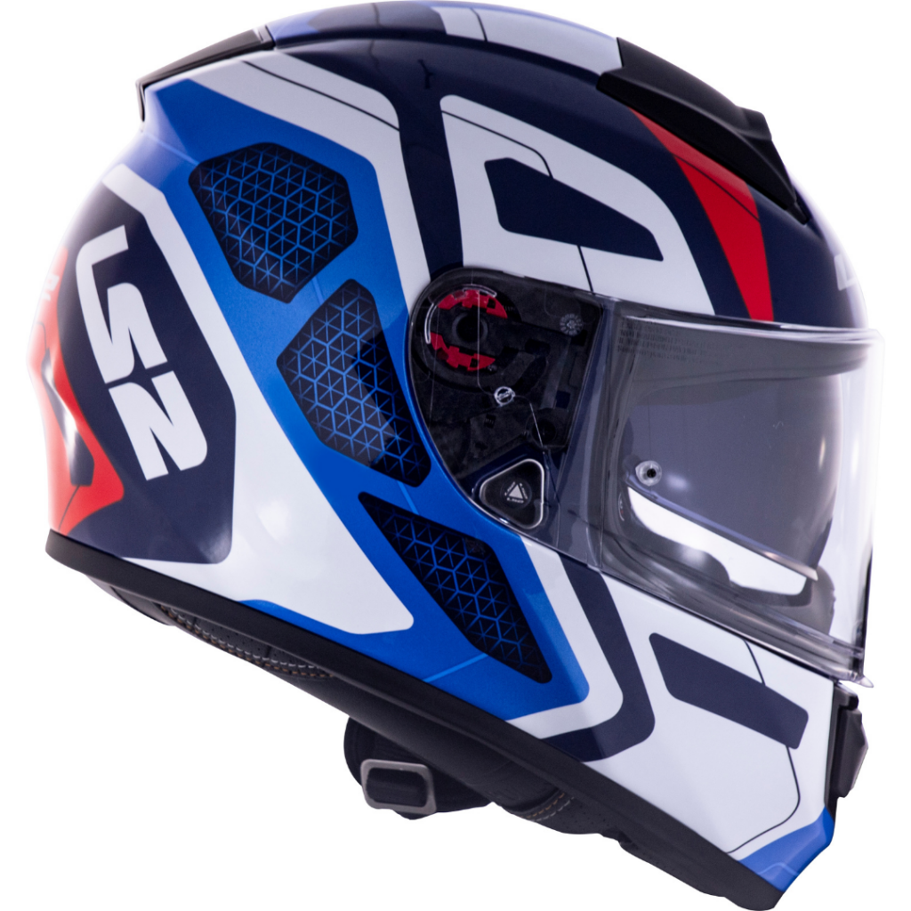 CAPACETE LS2 FF397 VECTOR EVO INTERCEPTOR Branco Azul e Vermelho – JR ...