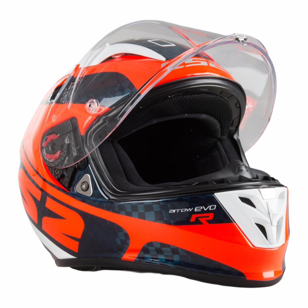CAPACETE LS2 FF323 ARROW C EVO STING Laranja e Azul (casco fibra de ...