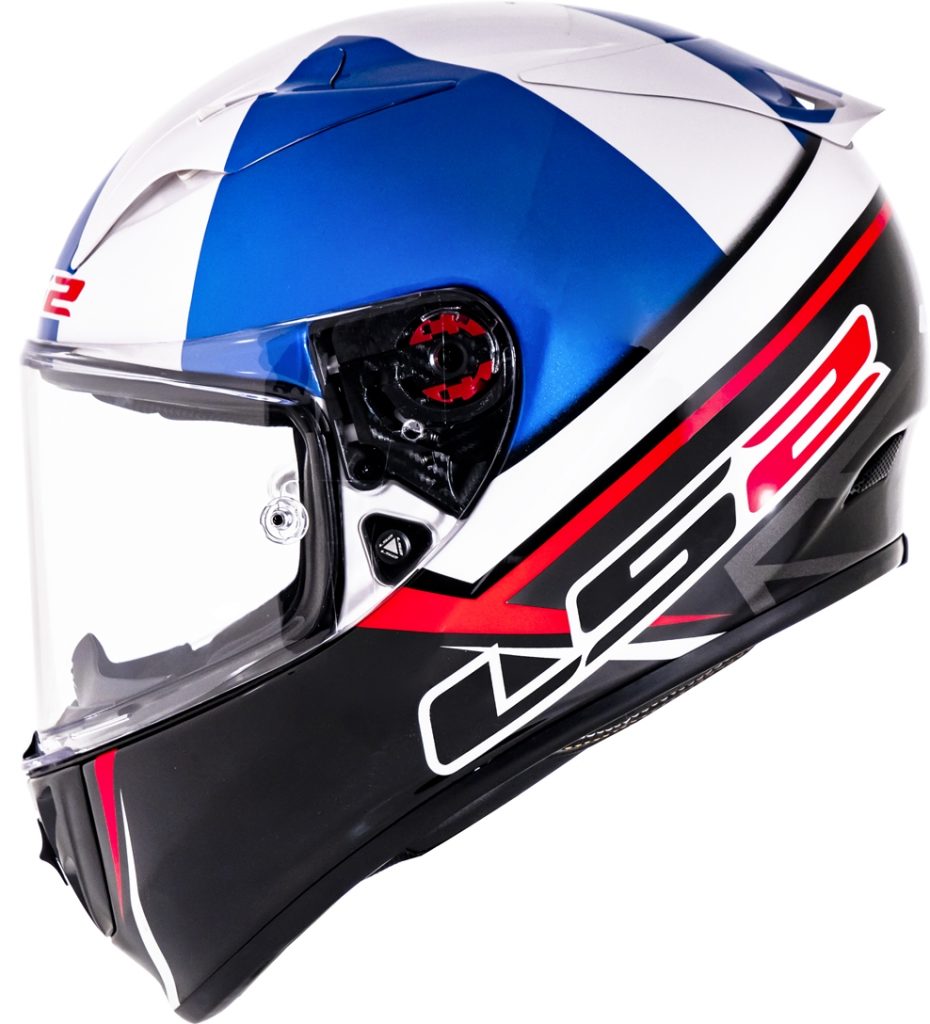 CAPACETE LS2 FF323 ARROW R JOHN MCPHEE 2 – PRETO AZUL E BRANCO (tri-composto) – JR Speed Racing
