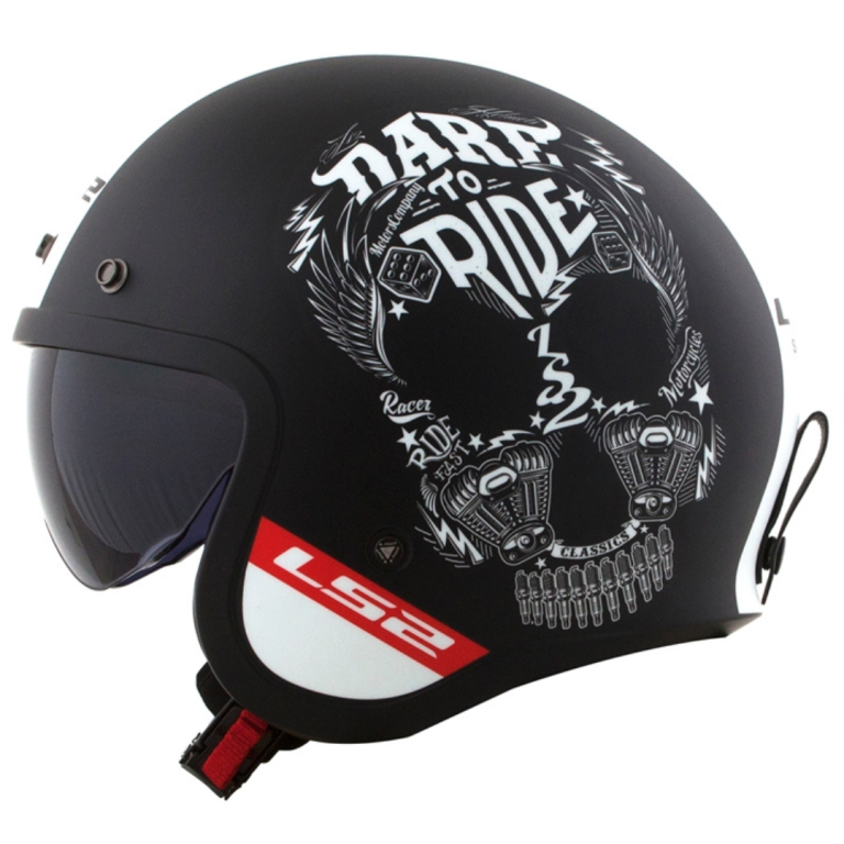 CAPACETE LS2 SPITFIRE OF599 INKY MATT – Preto e Branco – JR Speed Racing