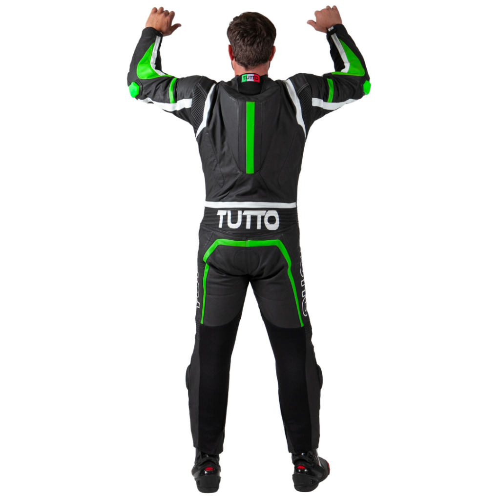 MACACÃO TUTTO RACING V2 PEÇA ÚNICA – Preto e Verde – JR Speed Racing