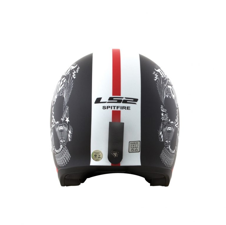 CAPACETE LS2 SPITFIRE OF599 INKY MATT – Preto e Branco – JR Speed Racing