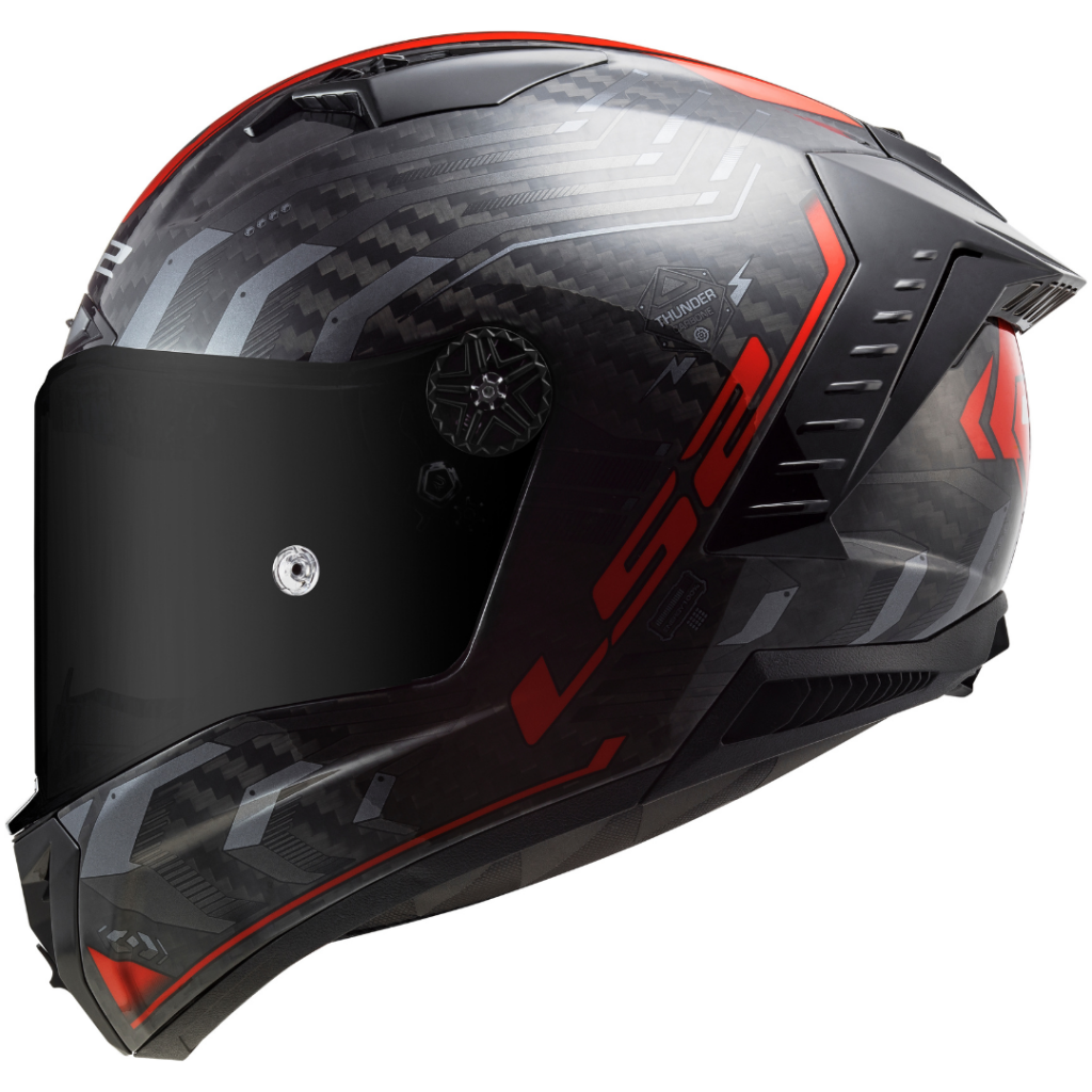 CAPACETE LS2 FF805 THUNDER CARBON SPUTNIK – Cinza e Vermelho – JR Speed ...