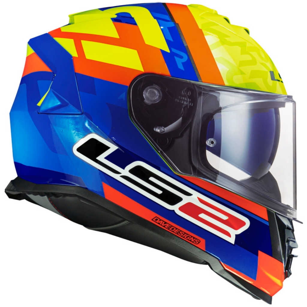 CAPACETE LS2 FF800 STORM SALVADOR – Azul Amarelo e Laranja Flúor – JR ...