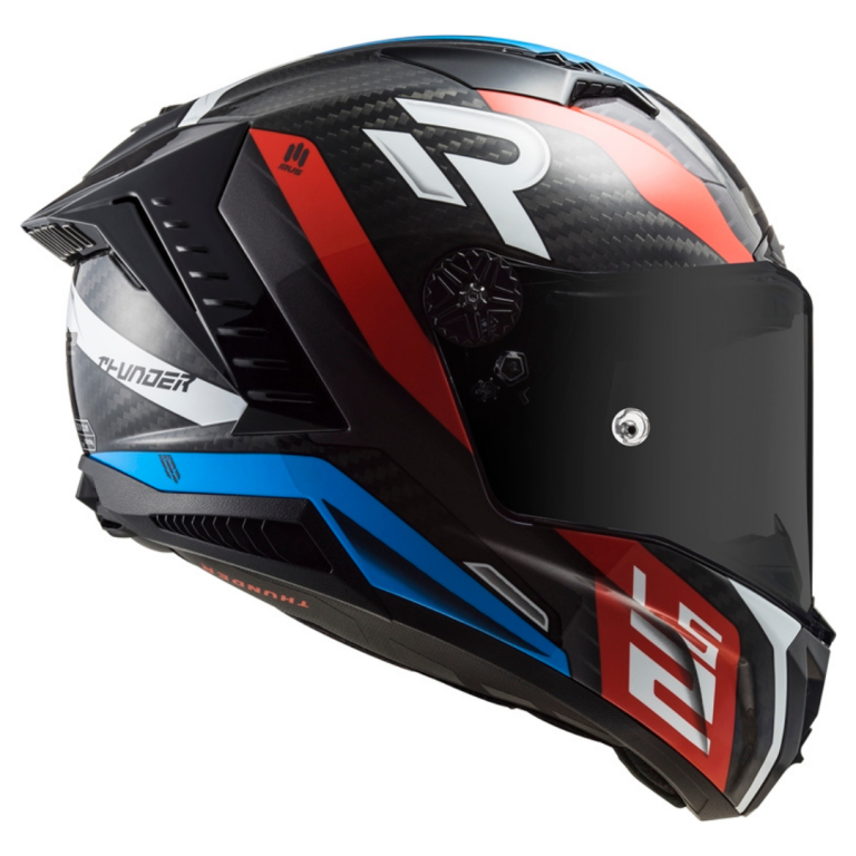 CAPACETE LS2 FF805 THUNDER CARBON SUPRA – Azul e Vermelho – JR Speed Racing