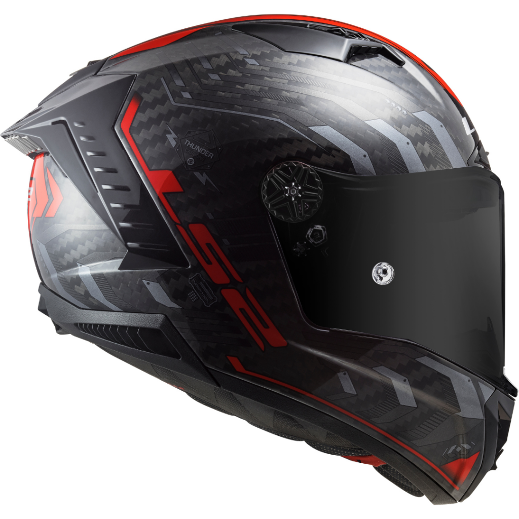 CAPACETE LS2 FF805 THUNDER CARBON SPUTNIK – Cinza e Vermelho – JR Speed ...