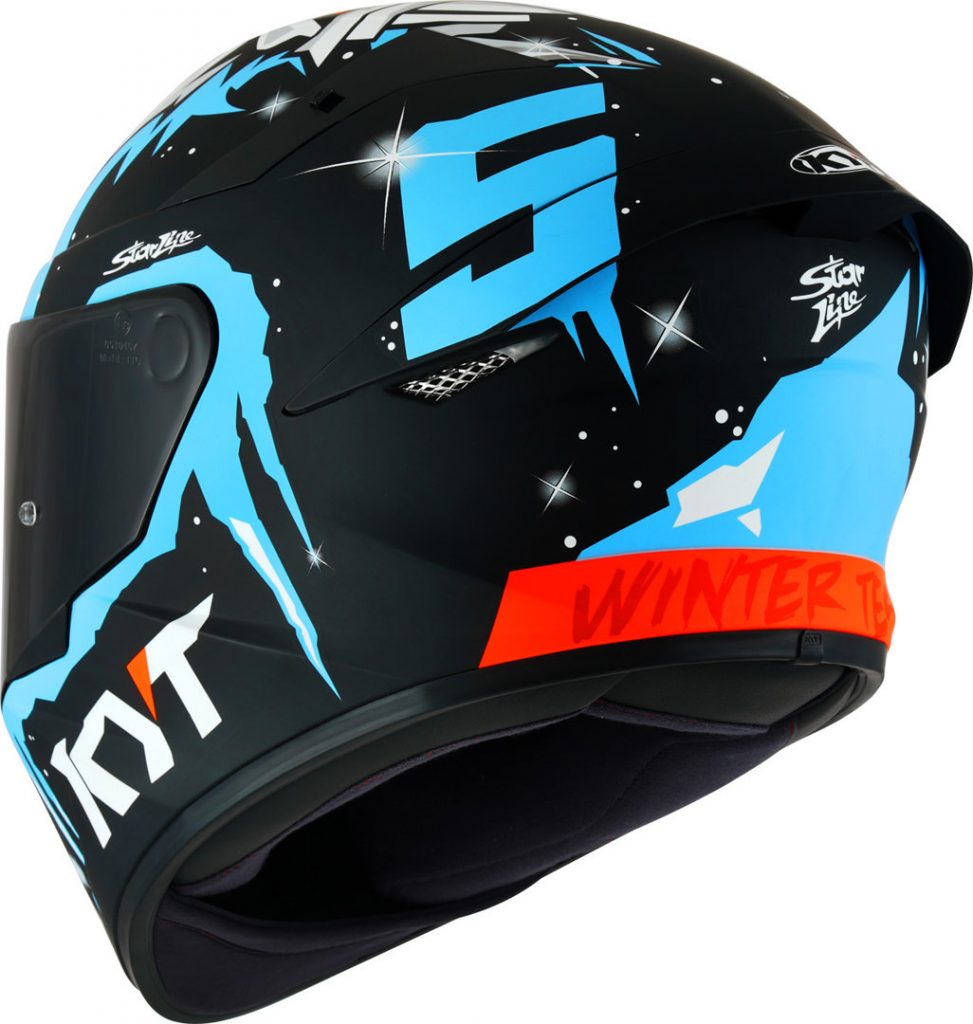 CAPACETE KYT TT COURSE MASIA WINTER TEST GLOSS – Preto Brilhante Azul e ...