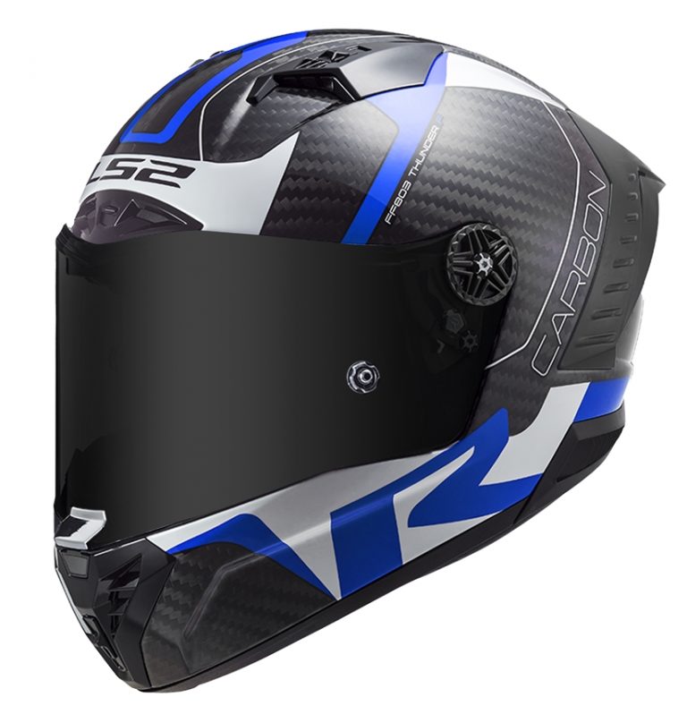 CAPACETE LS2 FF805 THUNDER CARBON RACING – Azul e Branco – JR Speed Racing