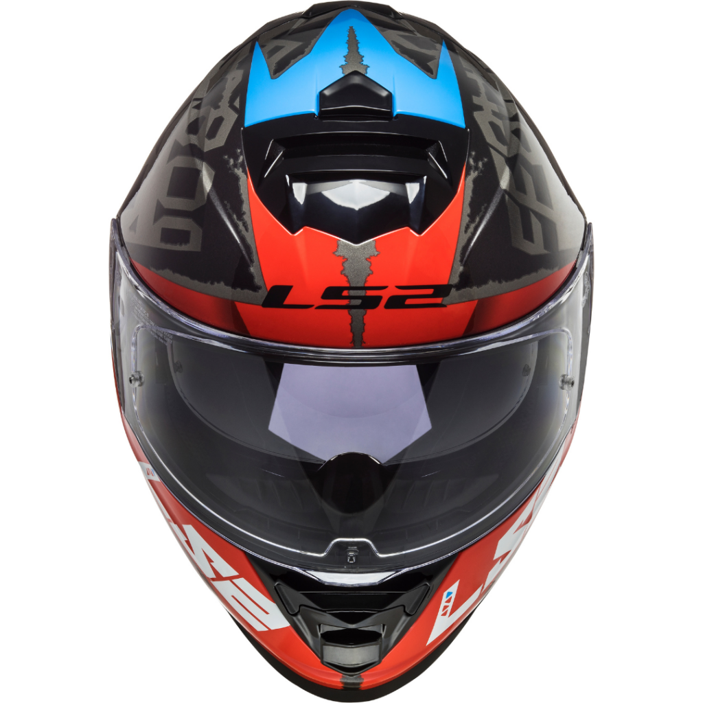 CAPACETE LS2 FF800 STORM SPRINTER – Cinza Vermelho e Azul – JR Speed Racing