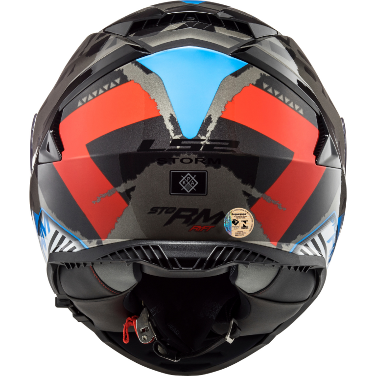 CAPACETE LS2 FF800 STORM SPRINTER – Cinza Vermelho e Azul – JR Speed Racing