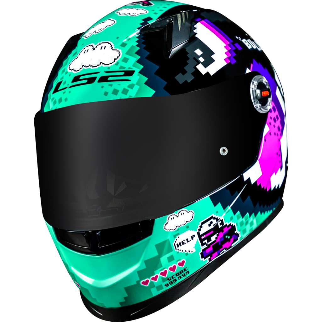 CAPACETE LS2 FF358 CLASSIC BULLET – Preto e Azul – JR Speed Racing