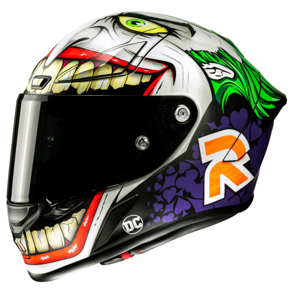 CAPACETE HJC R-PHA 1 (ONE) JOKER – Branco Verde e Roxo – JR Speed Racing
