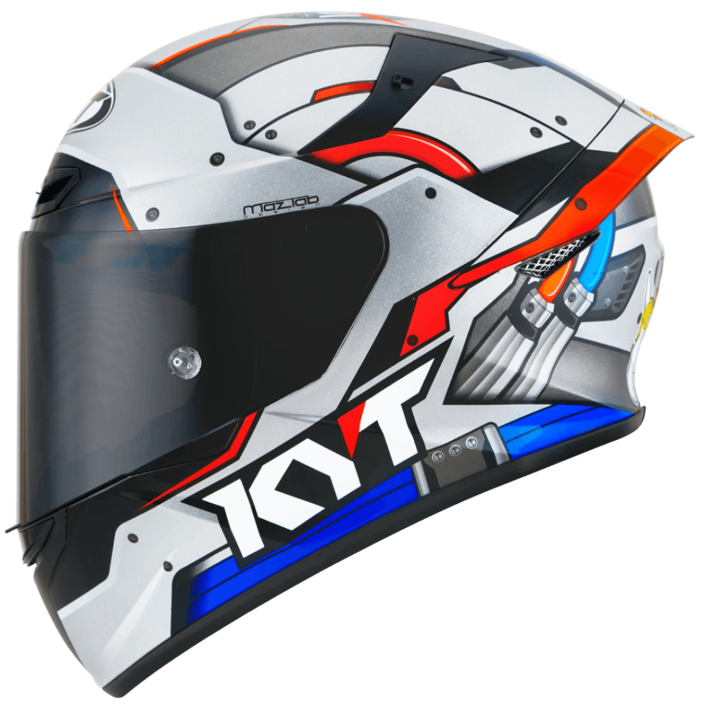 CAPACETE KYT TT COURSE RATTHAPARK SPACE MONKEY – Prata Vermelho Flúor e ...